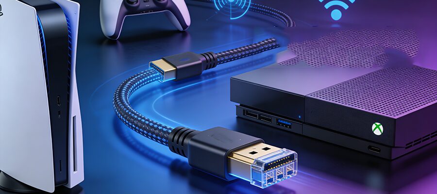 HDMI Ethernet Cables: Boost PS5/Xbox Online Stability - Foyun Cables